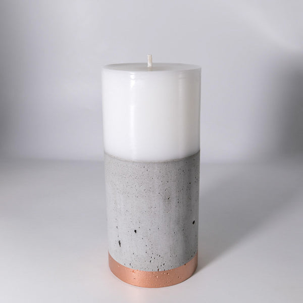 Velon con Hormigón Línea Cobre L (22x10,5cm) – Kume Velas