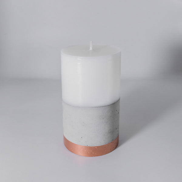 Velon con Hormigón Línea Cobre M (17x10,5cm) – Kume Velas